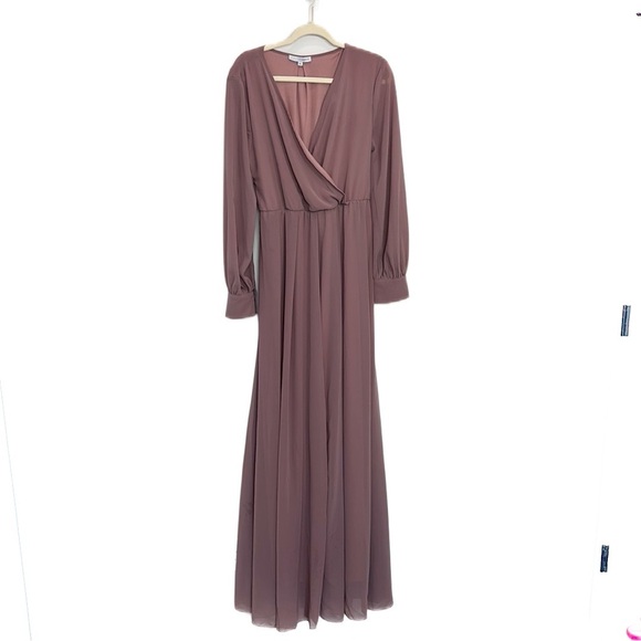 Baltic Born | Dresses | Baltic Born Lydia Mauve Pleated Wrap Gown ...